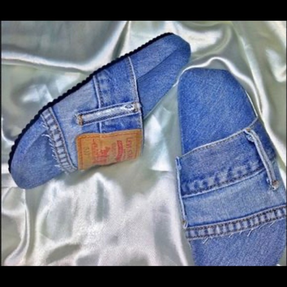 Levi's | Shoes | Blue Jean And Custom Slides | Poshmark